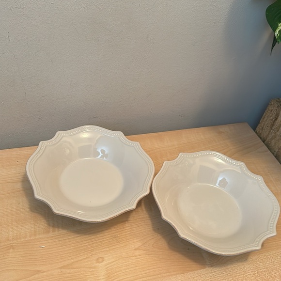 Lenox | Dining | Lenox French Perle Bead Pasta Bowls Set Of 2 | Poshmark